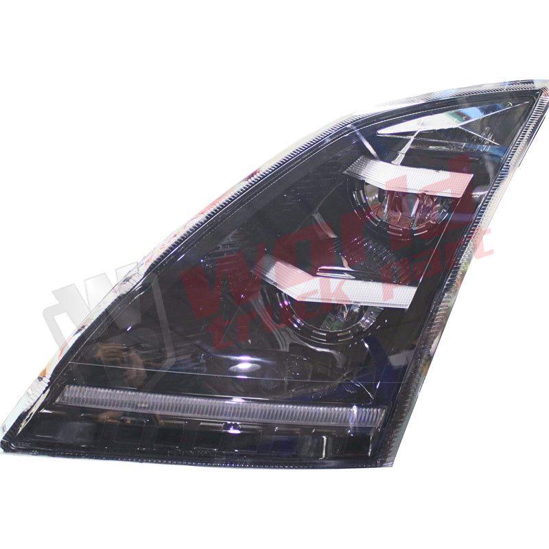 LH Headlight LED Projector Sequential turn signals Black DRL Volvo VNL ...