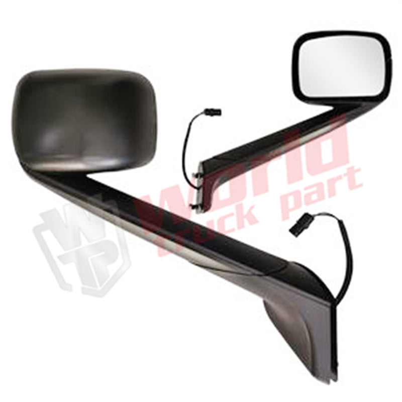 RH Hood Mirror Black with Heating W/O Electrical Freightliner New Casc ...